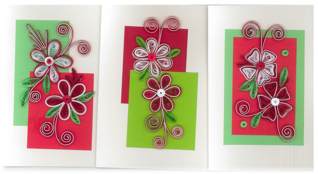 Kit felicitari quilling rosu verde – Samuel Creativ